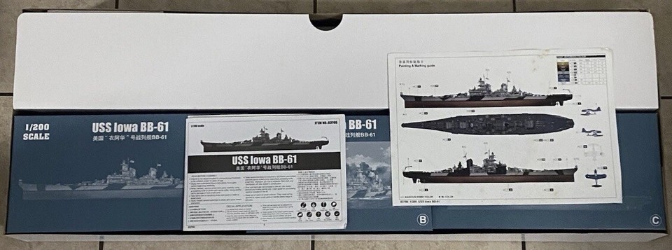 1:200 Scale Trumpeter 03706 USS IOWA BB-61 Model Kit - NO RESERVE PH4 ...