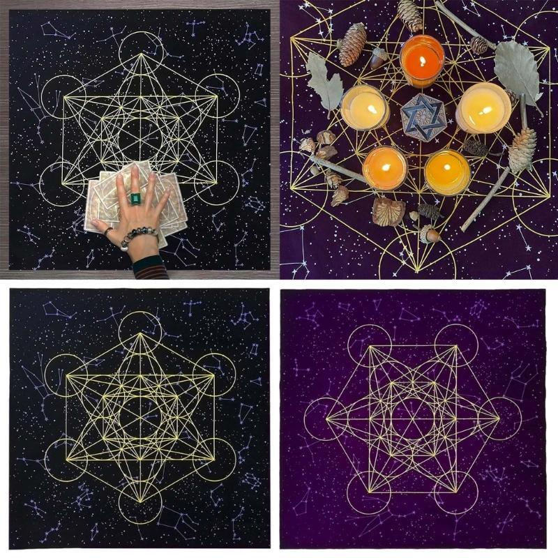 Metatrone's Cub Crystal Grid Altar Cloth Tapestry Tablecloth Tarot ...