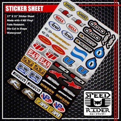 RACING SPONSOR STICKER DECAL BEL-RAY RENTHAL HINSON GAERNE PROTAPER ...