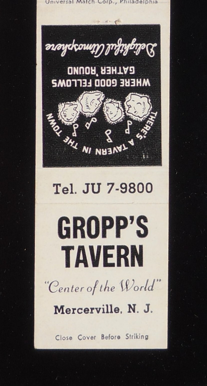 1950s Gropp's Tavern Center of the World Mercerville NJ Mercer Co ...
