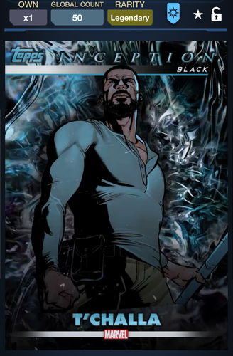 Topps Marvel Collect! T'Challa 2025 Inception Black Limited Mercurial ...