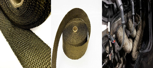 Titanium LAVA Exhaust heat header pipe wrap roll 2 INCH WIDE X 50 FEET ...