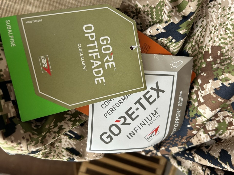 SITKA GEAR Mountain SUBALPINE OptiFade Wind Gore-tex Camo Hunting ...