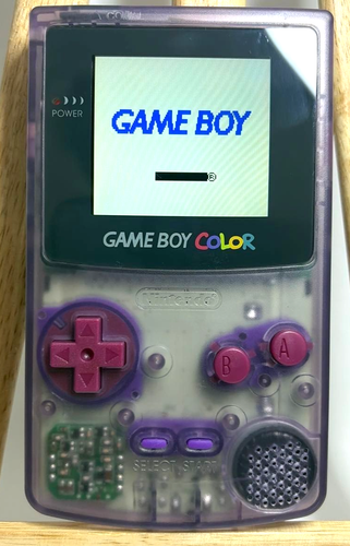 IPS LCD Nintendo Gameboy Color Clear Purple Handheld Console CGB-01 ...