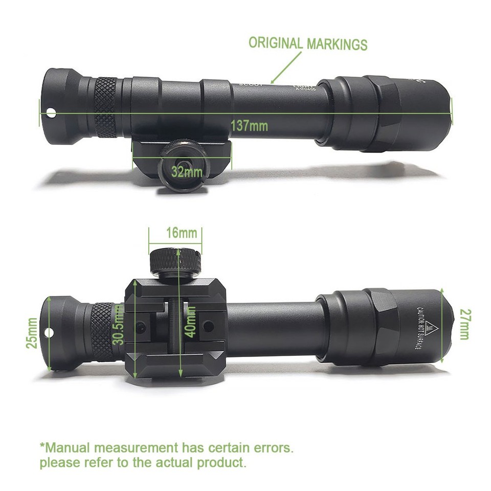 Tactical Mini M300B M600B LED Small Flashlight with Remote Pressure ...