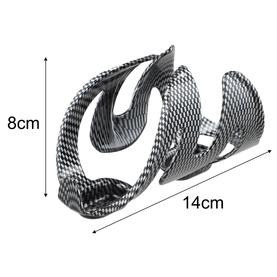 Cycling Accessories Bike Bottle Cage 140mm X 80mm Size Carbon Pattern ...