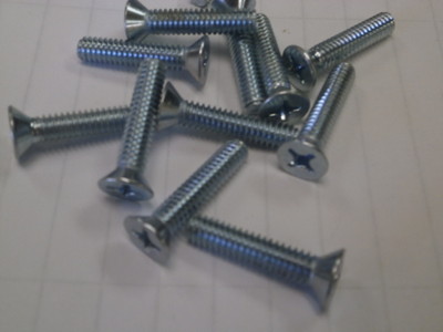 Flat Head Phillips Bolt (10 pcs) 1/4-20X1 1/4" - Zinc Plated | eBay