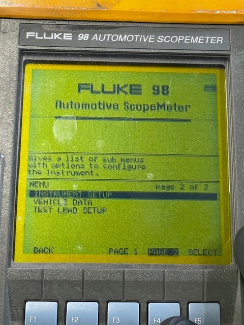 Fluke 98 Automotive Scopemeter with Lots Of Attachments AND NEW BATTERY ...