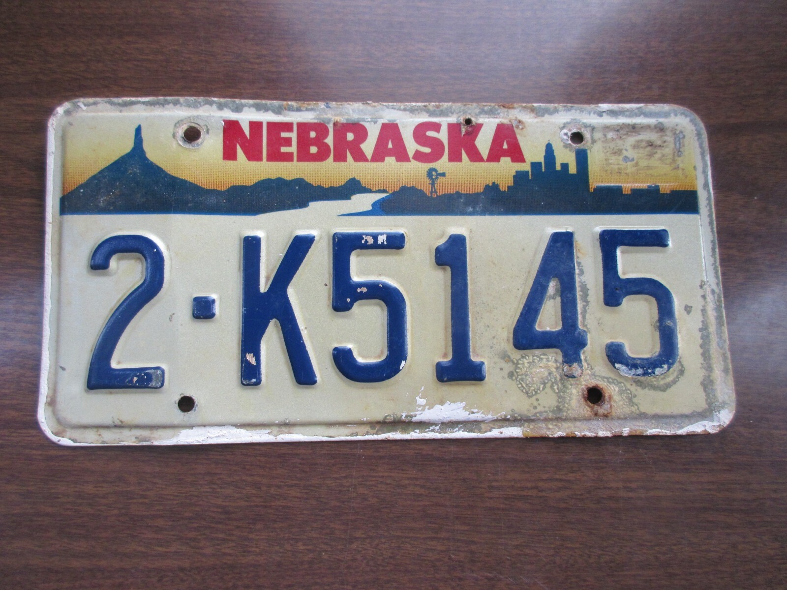 1996 Nebraska License Plate Omaha Skyline Lancaster County 2-K5145 | eBay