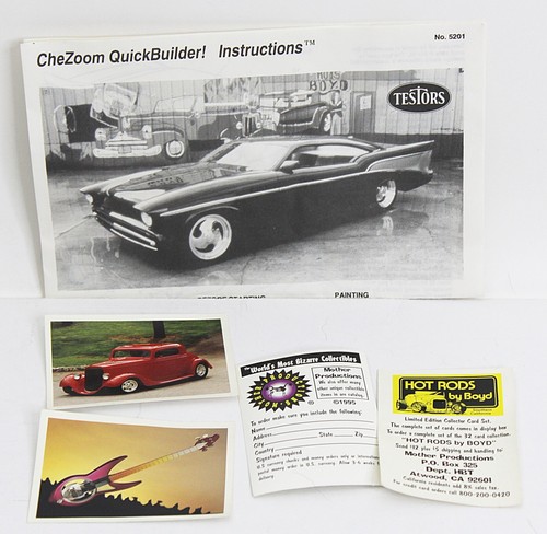 Vintage CHEZOOM QUICKBUILDER! Testors 1/24 Instructions Decals and ...