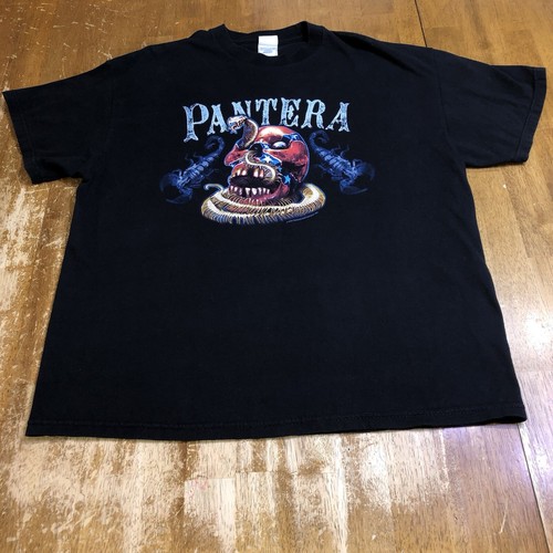 Vintage Pantera Confederate Skull Rattlesnake XL Black T Shirt 2003 ...