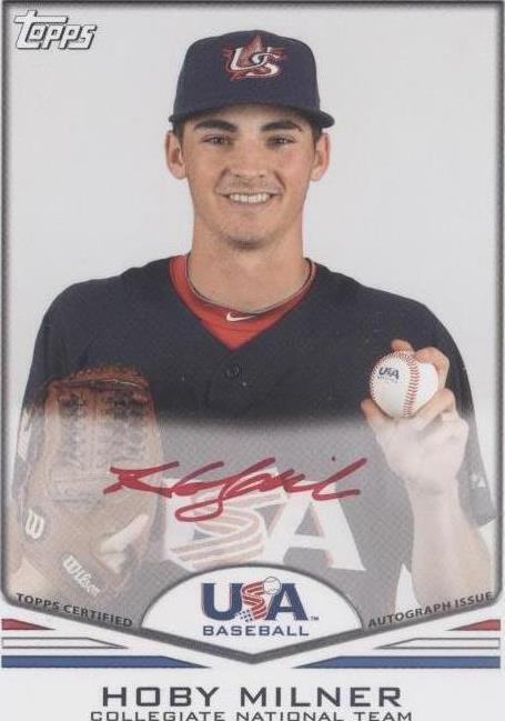 2011 Topps USA Baseball Team - Autographs Hoby Milner #USA-A14 Red Ink ...