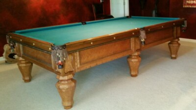 antique Phelan Collender 9-ft, 6-leg, 4-piece slate pool table rare | eBay