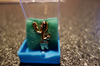 Electric Power Reddy Kilowatt Willie Wirehand Gold plate tiepin ...