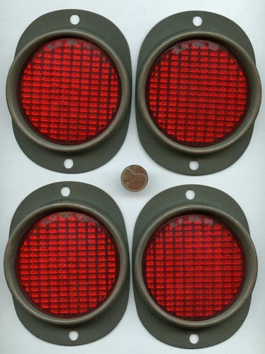 Four NOS Red Reflectors for WWII Bantam Jeep Trailer | eBay