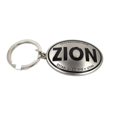 Zion National Park Utah Metal Oval Keychain Souvenir Established 1919 ...