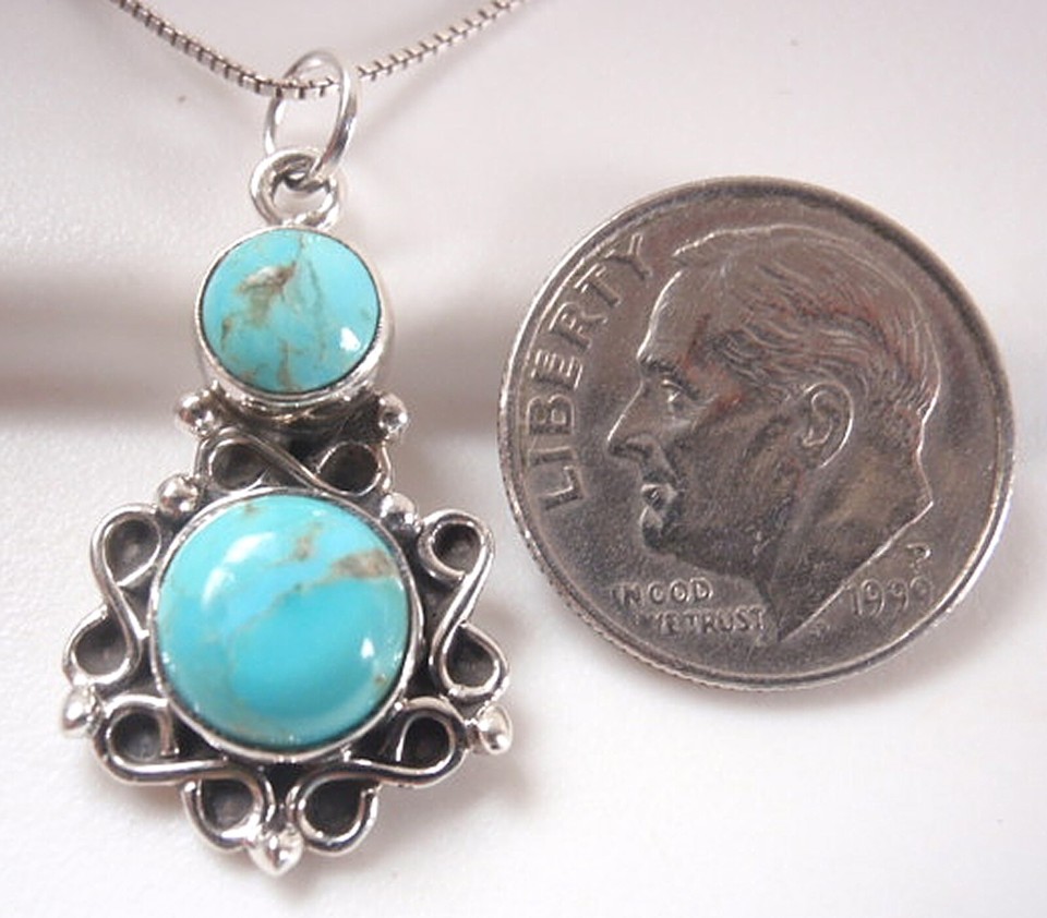 Turquoise Infinity Symbol 925 Sterling Silver Pendant | eBay