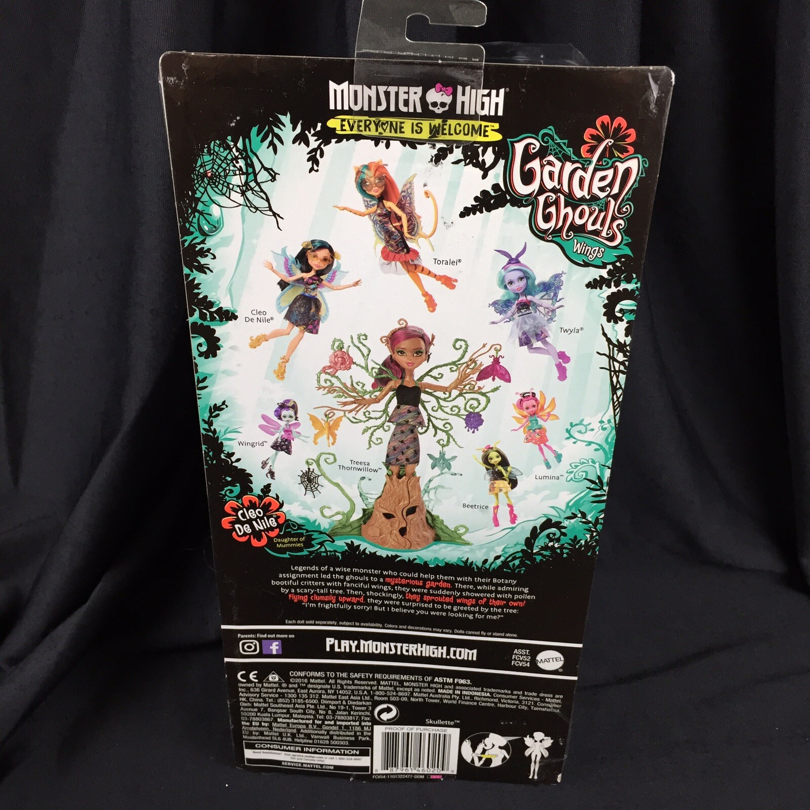 Monster High Garden Ghouls Wings Cleo De Nile Doll Outfit Shoes ...