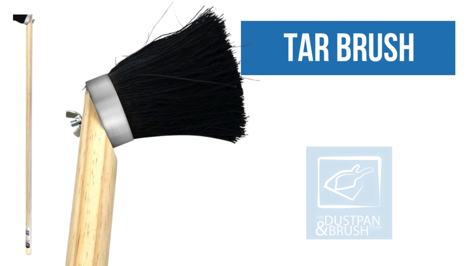 Tar Brush Long Handled Wood 47" Decking Roof Paint Striker Angled Coating Brush | eBay UK
