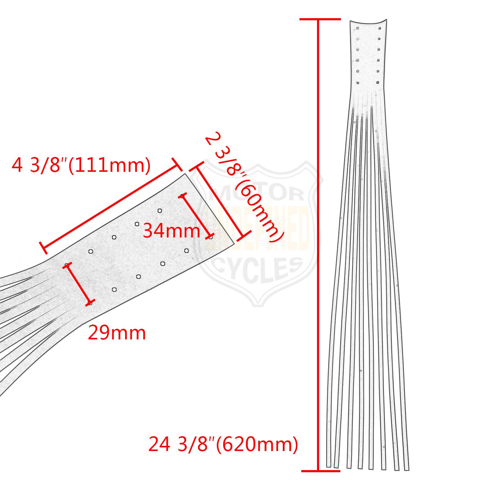 Motorcycle Leather Fringe Brake Clutch Handlebar Lever Cover Universal ...