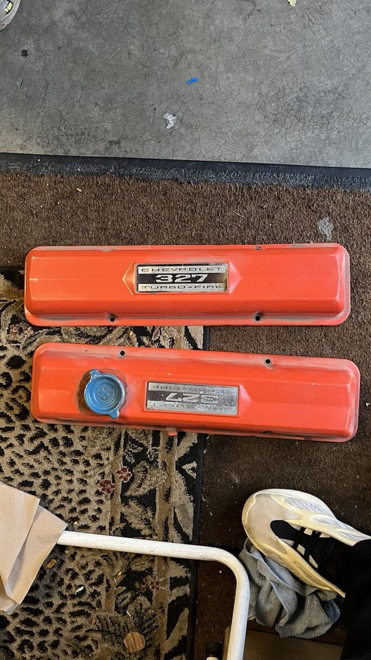 RARE EARLY 1962 Chevy Impala Corvette 327 Valve Covers w/hardware 62 | eBay