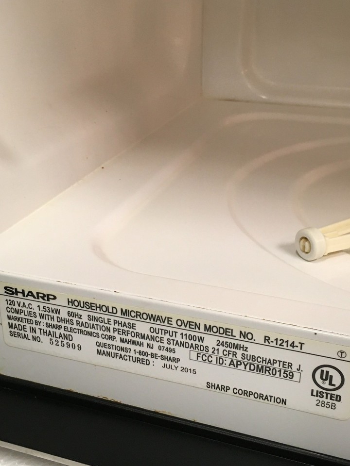 Sharp 24 Inch Wide Over the Counter Stainless Steel Microwave R-1214-T ...