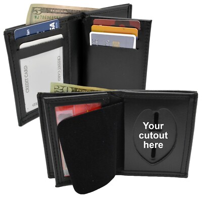 Perfect Fit Custom Badge Wallet Police Corrections Bifold Leather Many ...