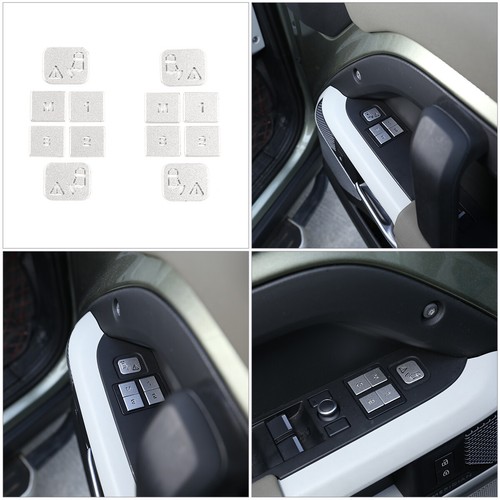 12X Car Door Seat Memory Lock ButtonS Covers Sticker for Land Rover ...