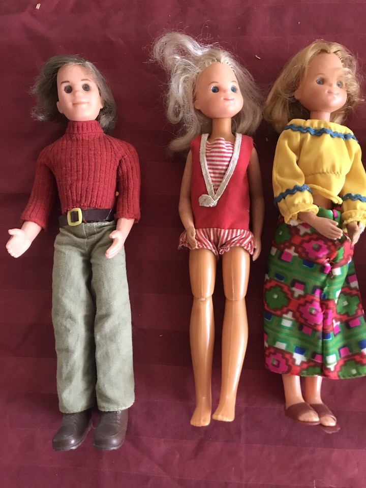 Vintage ‘73 Mattel Sunshine Family Doll Lot 5 (9”) Dolls & 3 (3 ...