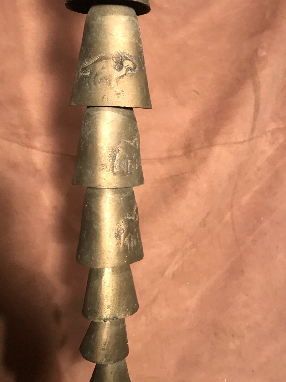 Vintage Brass Bedouin Camel Bells, Graduated Antique 22" 10 bells ...