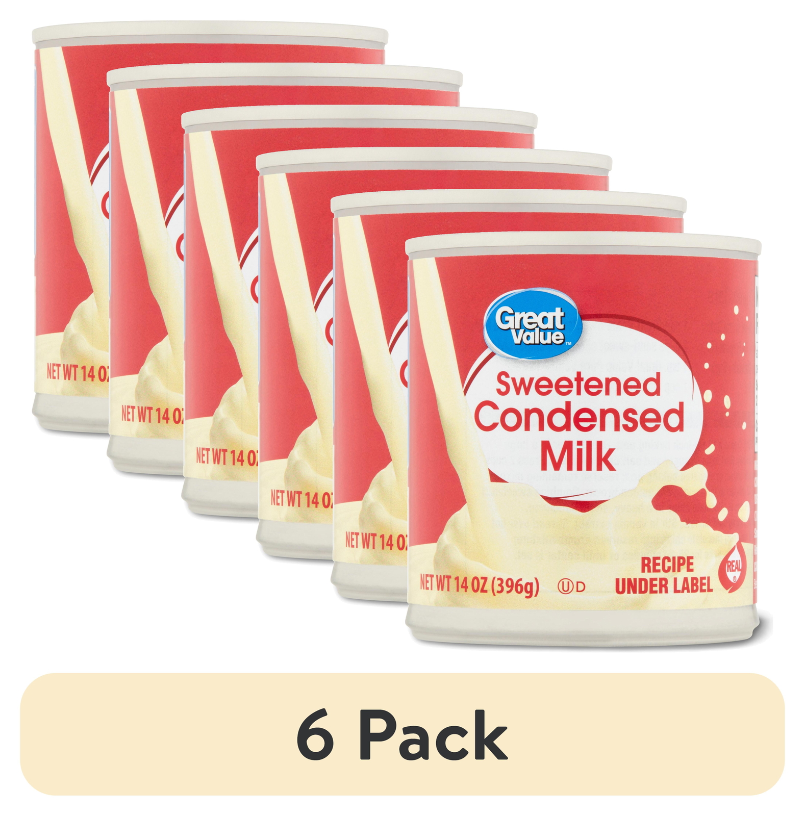 (6 Pack) Sweetened Condensed Milk 14 Oz Use in Tea or Coffee Trans Fat ...