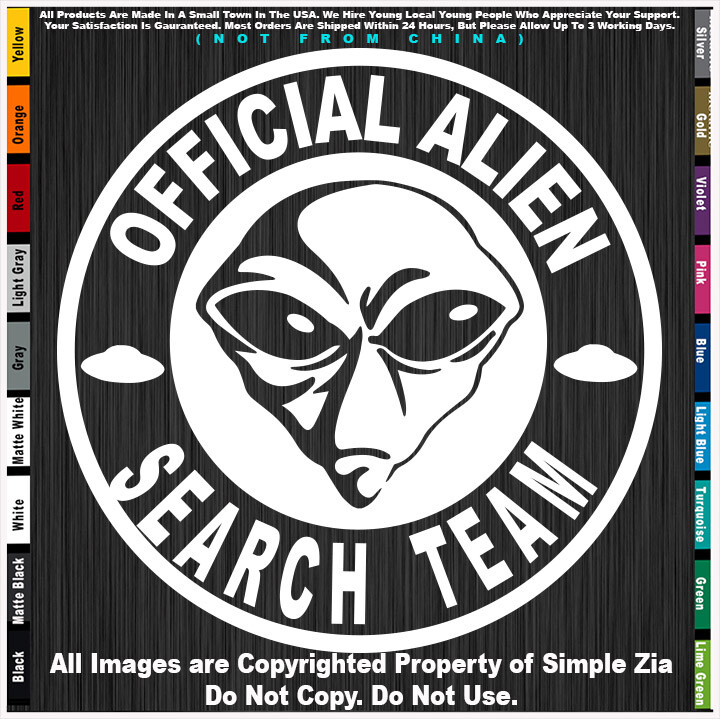 Ufo Alien Logo Decal 43cm Md Racing Products Mixed Alien Ufo Stickers