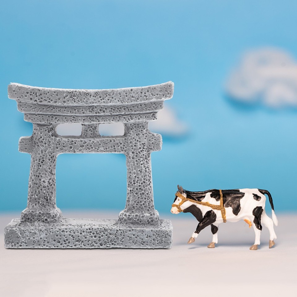Miniature Japanese Torii Gate Model Toy Mini House Torii Gate Doll ...