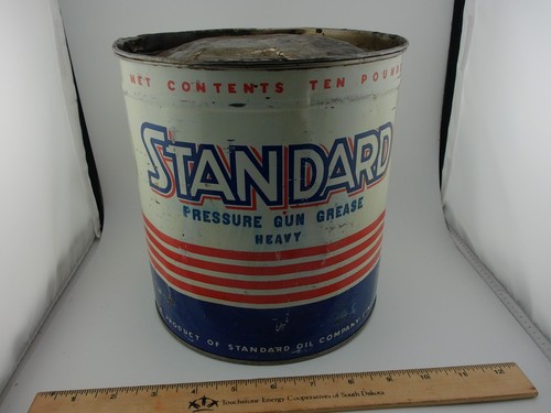 Vintage Empty 10 lb size Standard Gun Grease Oil Can Lot 25-51-GECH | eBay