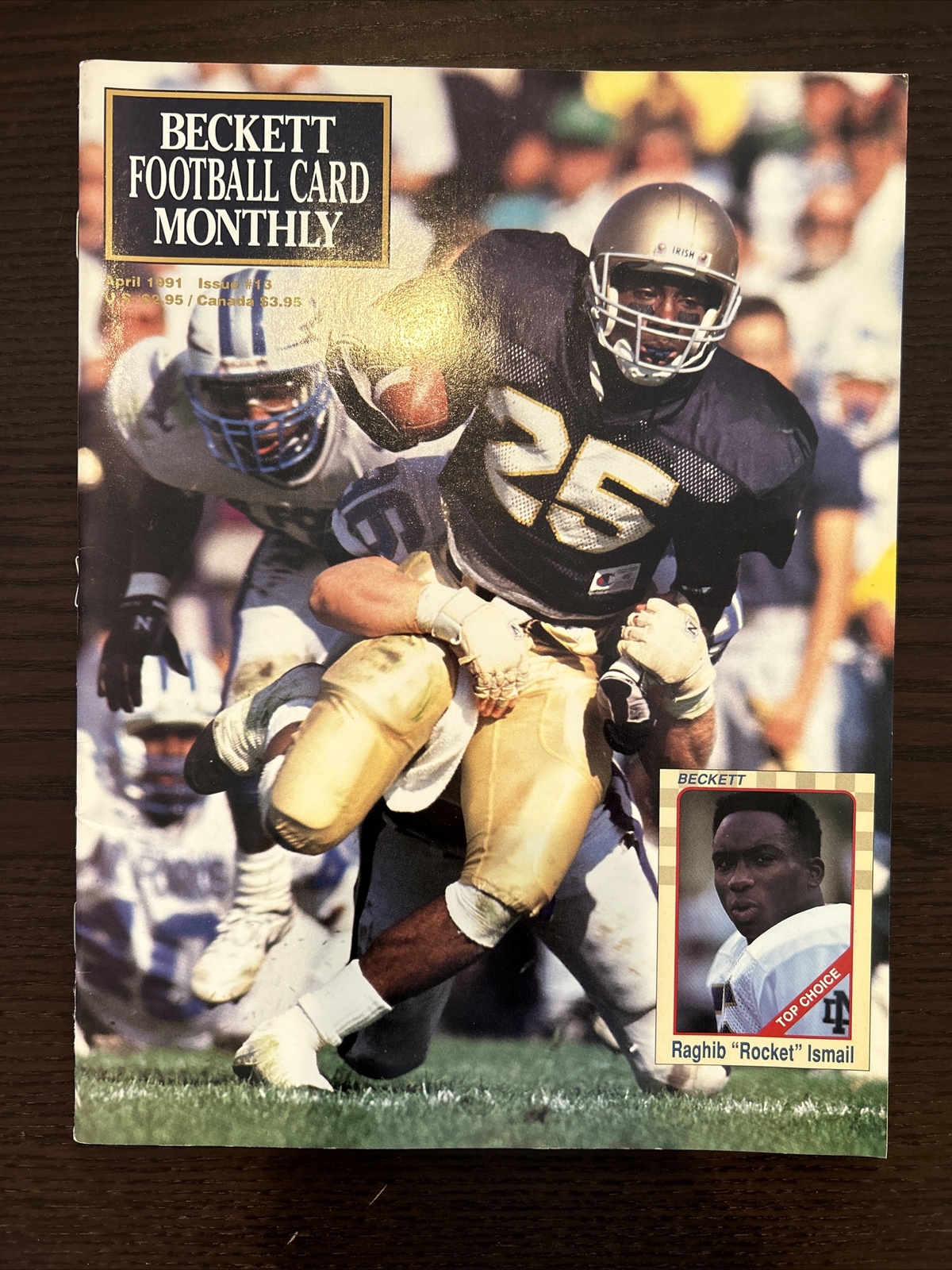 Beckett Football Monthly Magazine April, 1991 Raghib Ismail Cover Notre ...
