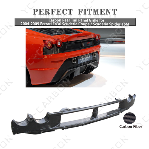 Carbon Rear Tail Panel Grille for 2004-2009 Ferrari F430 Scuderia ...
