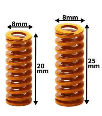 4x 3D printer springs upgrade replacement orange bed level creality ...