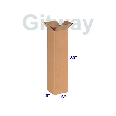 25 Pc 6x6x30 Tall Long Cardboard Shipping Golf Club Driver Pole Box ...