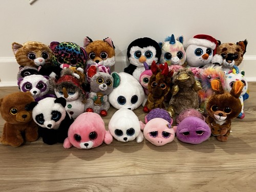 Ty Beanie Boos Lot Of 30! 8 Large, 22 6” Plush, Holiday, Perry, Rosie ...