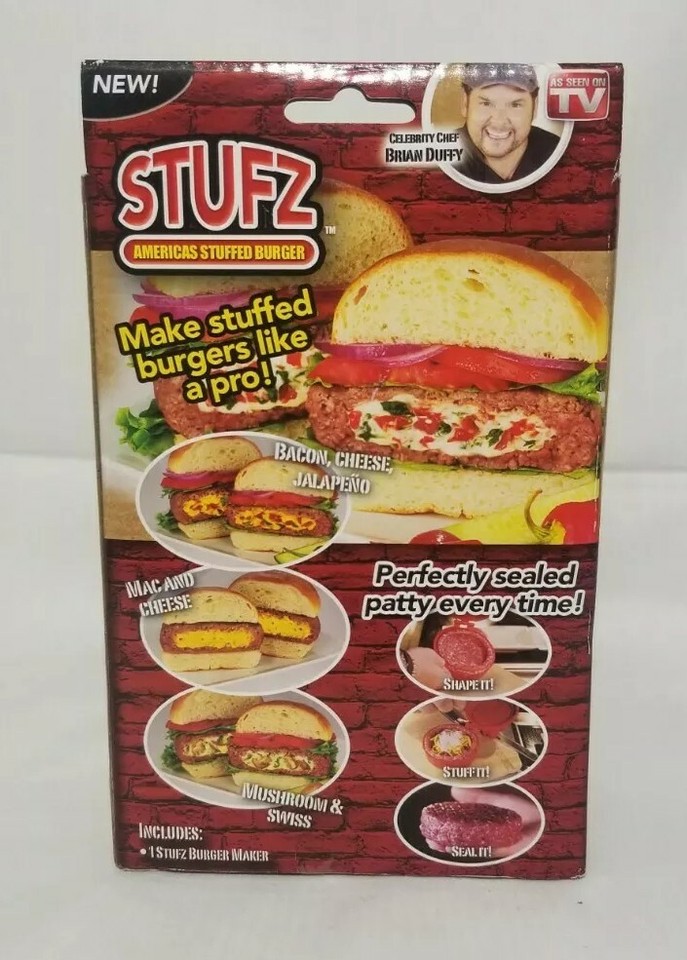 StufZ Burger Press As seen On TV, Make Stuffed Burgers Like a Pro-New ...