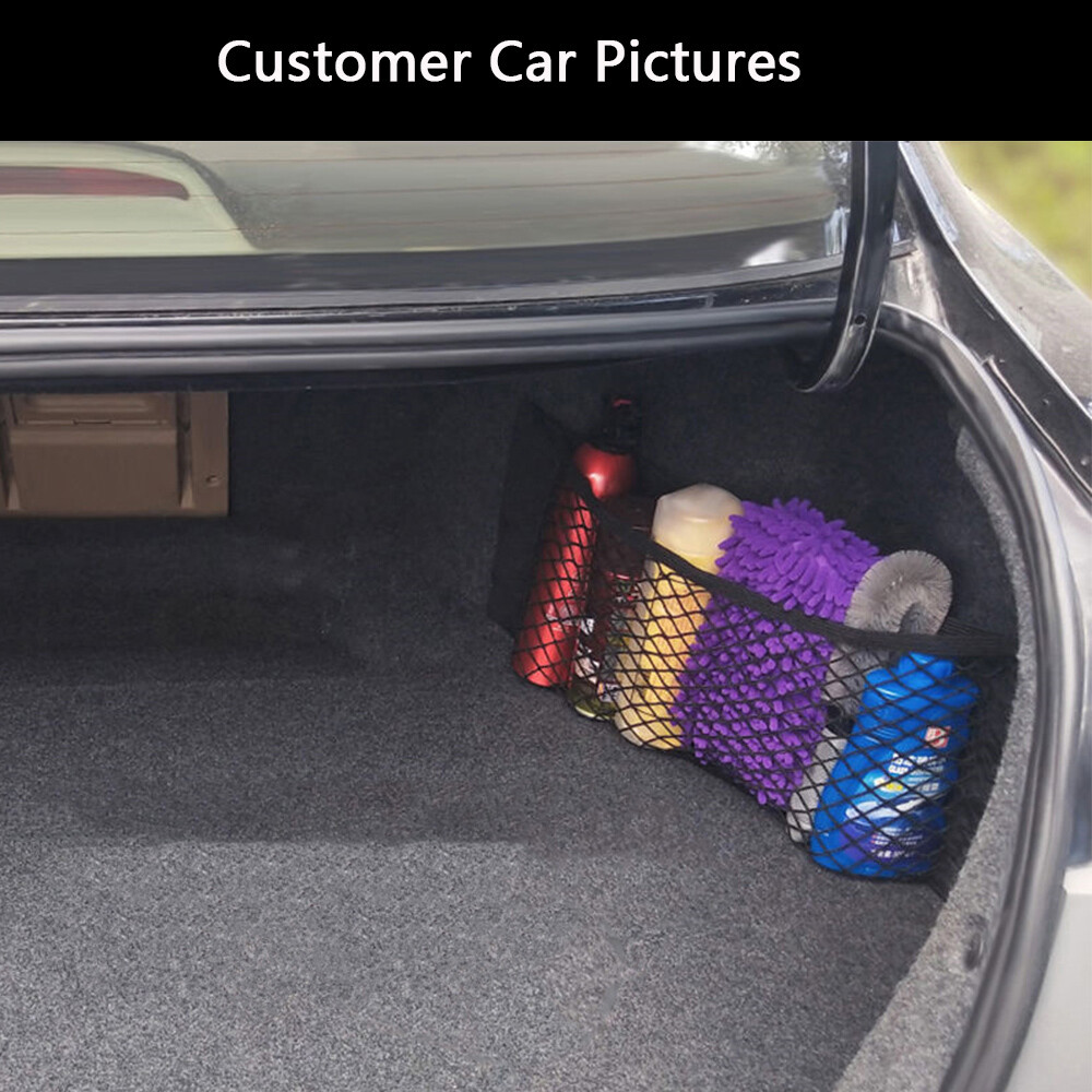 Car Trunk Organizer Rear Trunk Back Seat Cargo Mesh Net Bag 60*25CM ...