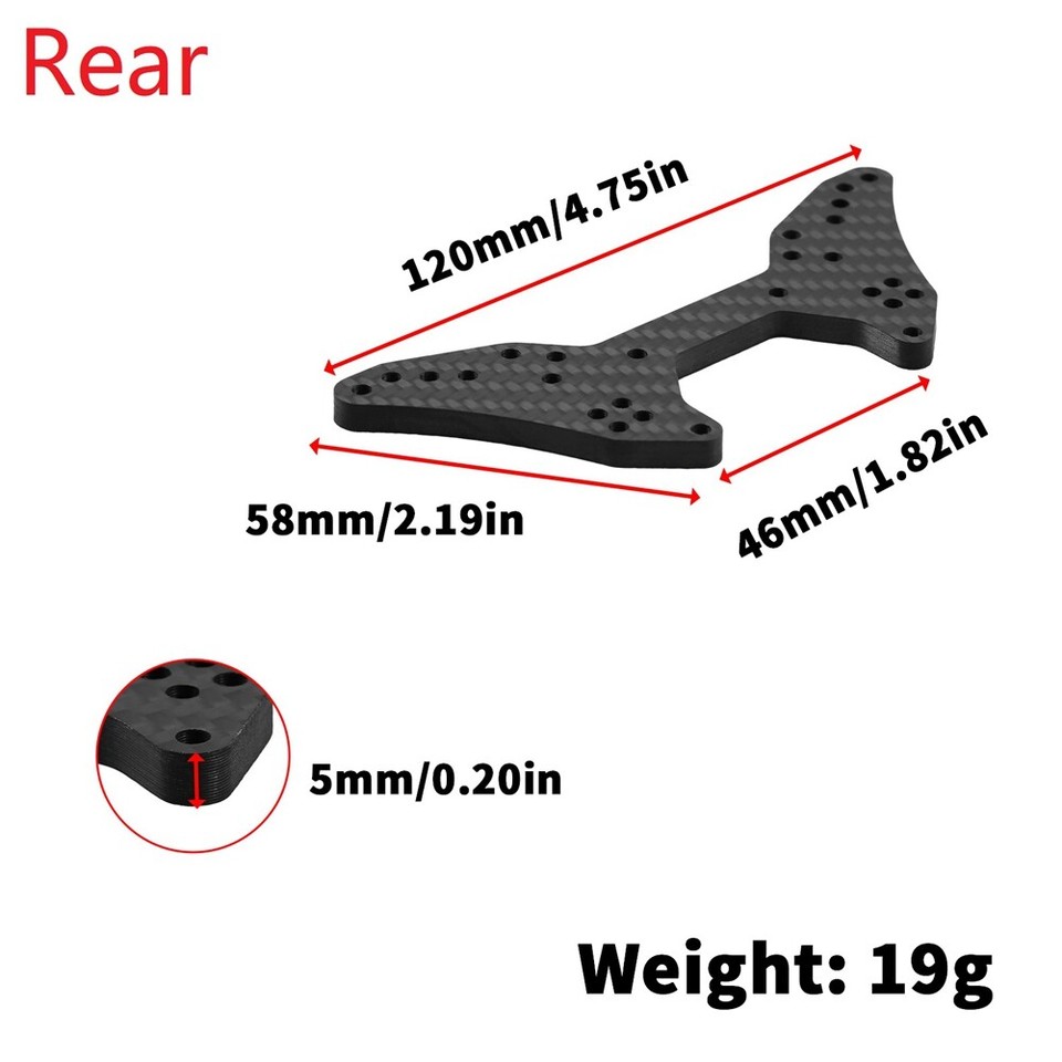 Carbon Fiber Rear Shock Tower for ARRMA 1/7 Infraction Limitless 6S RC ...