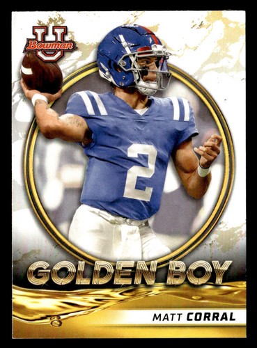 2021-22 Bowman University #GB-4 Matt Corral Golden Boy Card | eBay