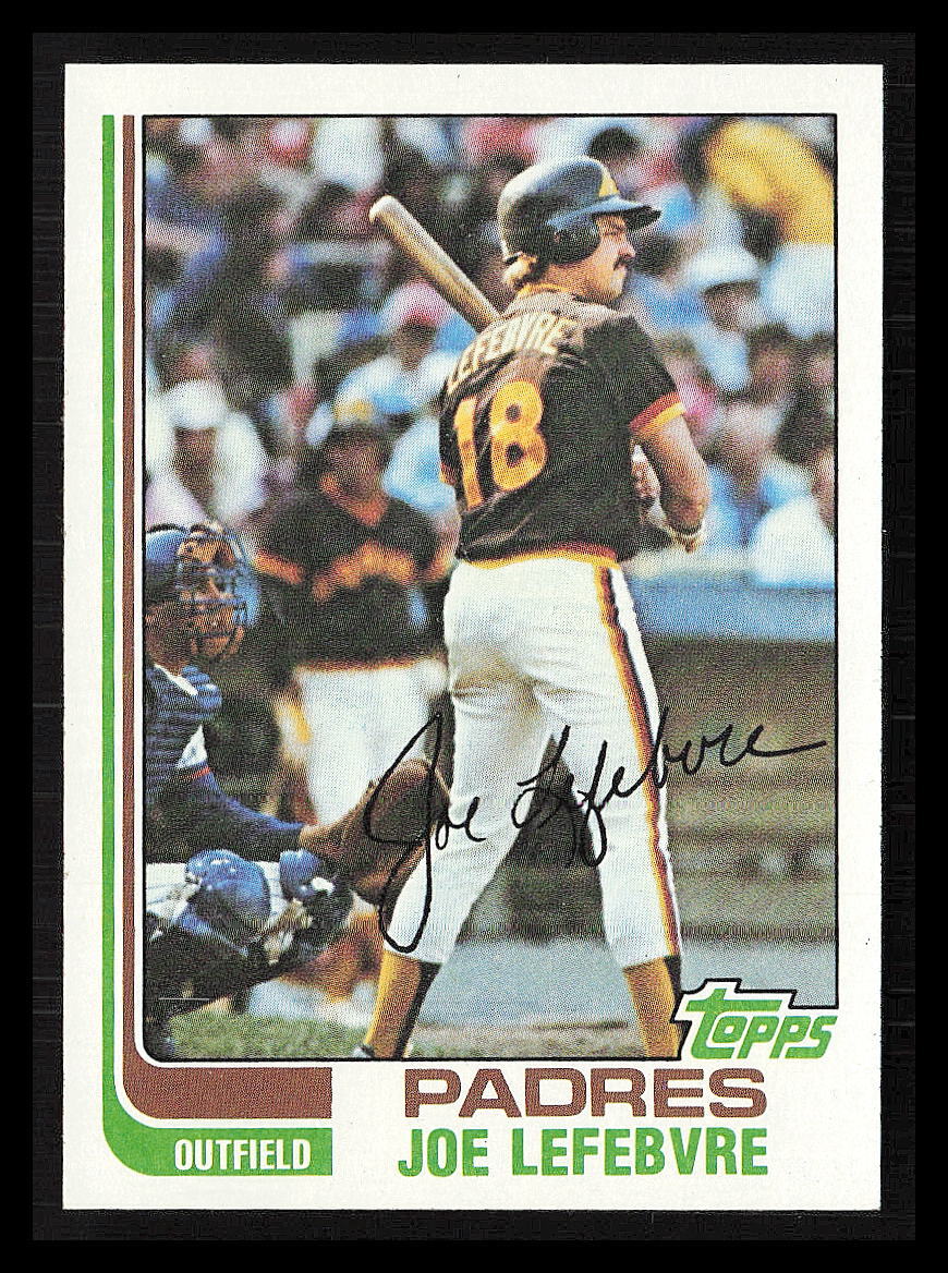 Joe Lefebvre 1982 Topps #434 San Diego Padres | eBay