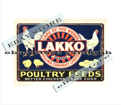 Lakko Poultry Feeds metal tin sign modern home kitchen wall art | eBay