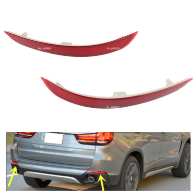 Pair L + R Rear Red Lens Bumper Reflector Cover For BMW F15 X5 2014 ...