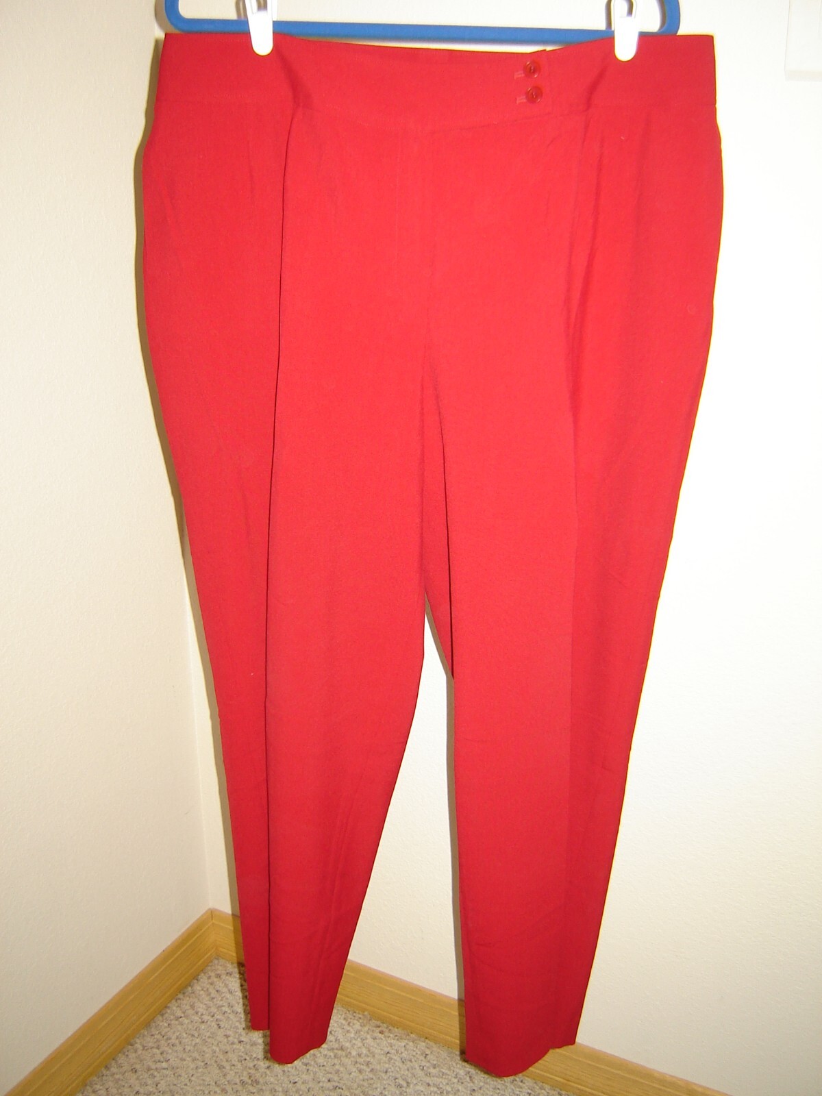 Talbots Woman Red Pants Zip Front Side Elastic Pocket… - Gem