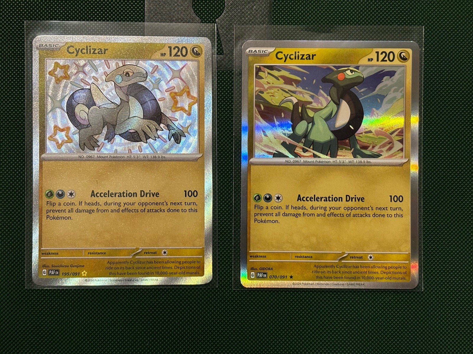Cyclizar 195/091 Shiny Holo Rare Pokemon Paldean Fates Card MINT & Holo ...