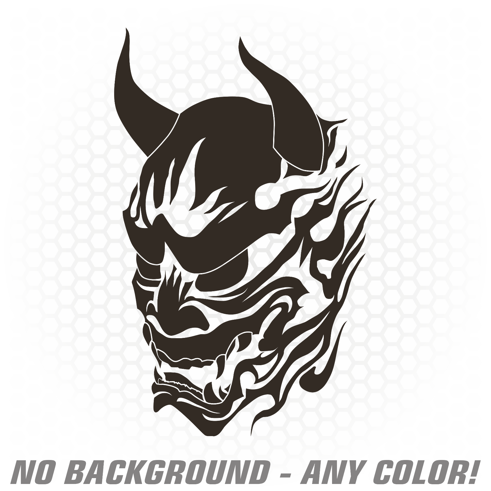 Hannya Mask Vinyl Decal Sticker Japanese JDM Demon Drift Oni skull ...