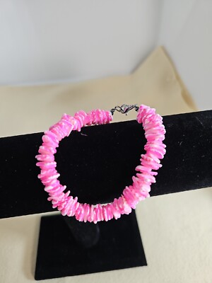 Pink Chipped Puka Shell Beads Boho Womens Bracelets Fashion Beach | eBay